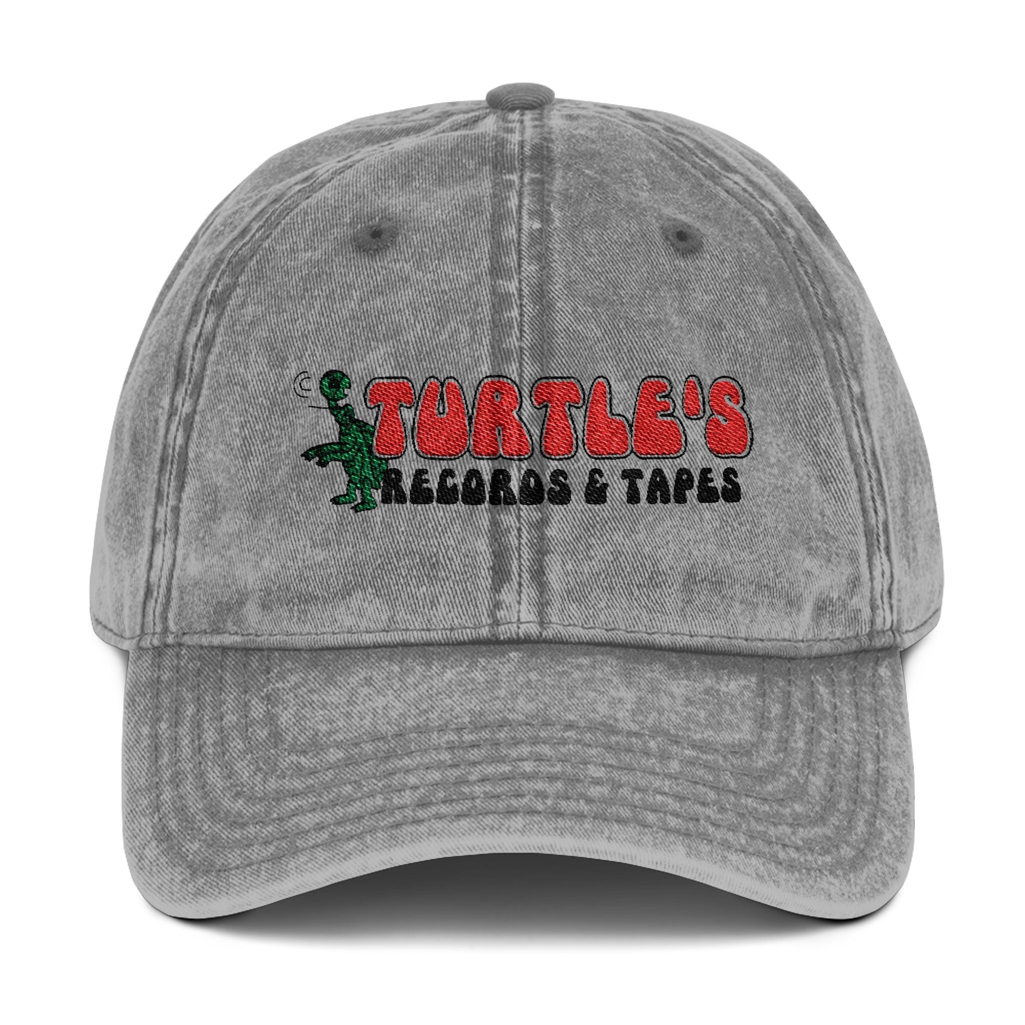 Vintage Turtles Records & Tapes Logo Embroidered Cap - POPvault